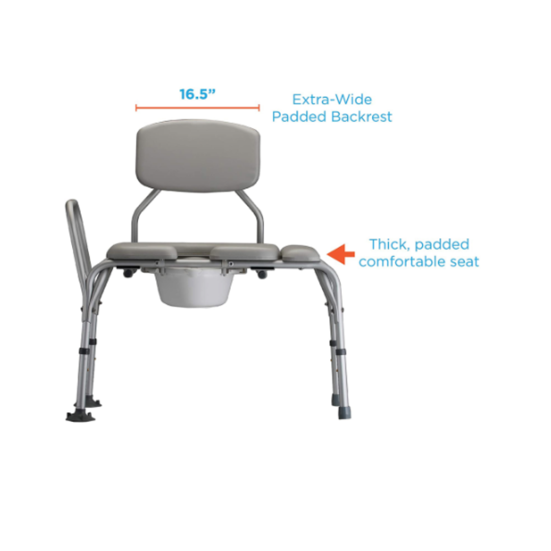 Nova Medical Padded Transfer Bench/Commode, In Stock – Senior.com