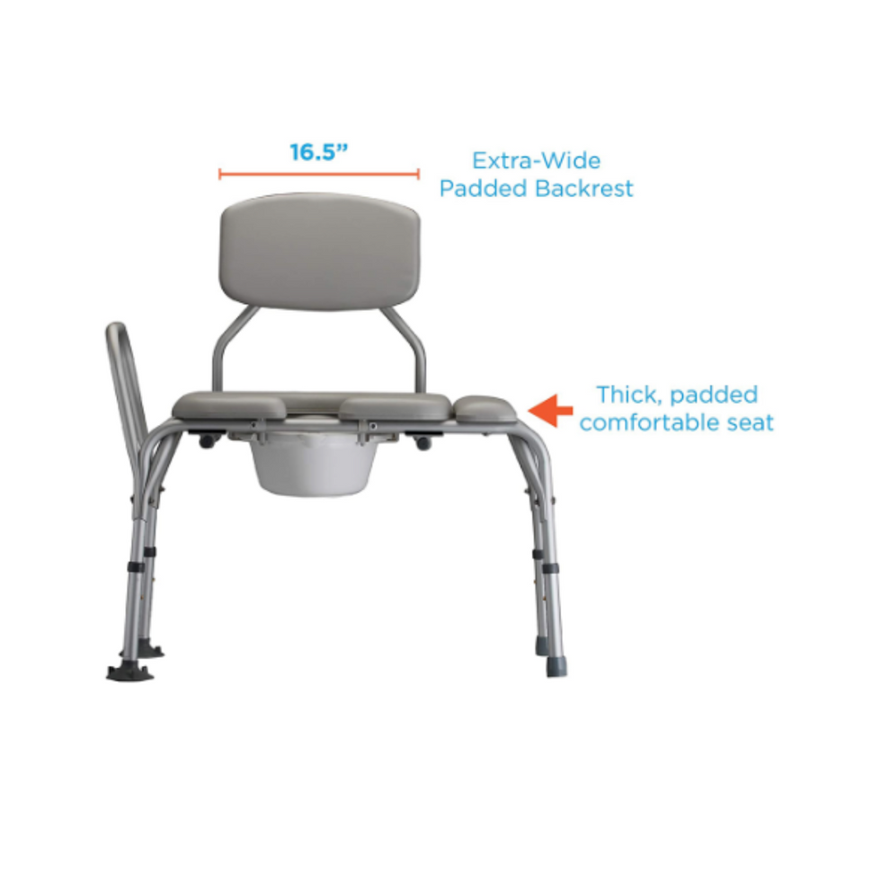 Nova Medical Padded Transfer Bench/Commode, In Stock – Senior.com