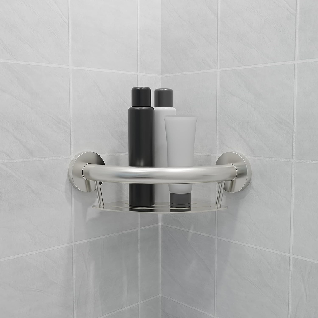 HealthCraft Plus Series Bathroom Grab Bar & Corner Shelf