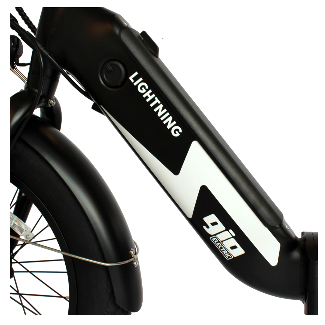 GIO Lightening Folding Electric Bike with Fat Tires - 8 Speeds
