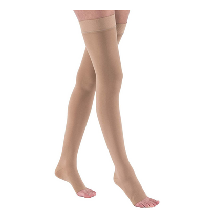 JOBST Relief Thigh High Open Toe Silicone Compression Stockings