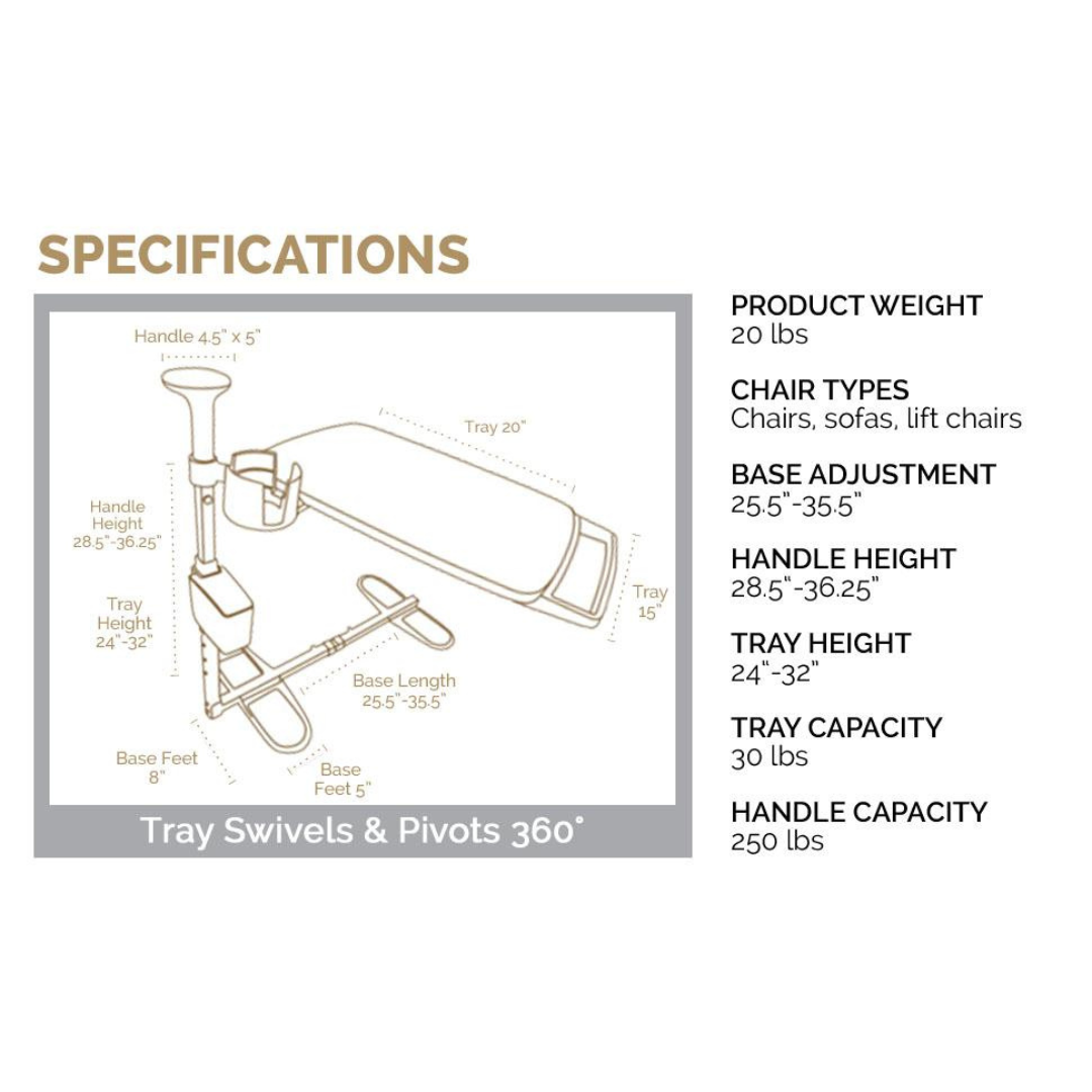 Signature Life Independence 360 Degree Swivel Tray Table