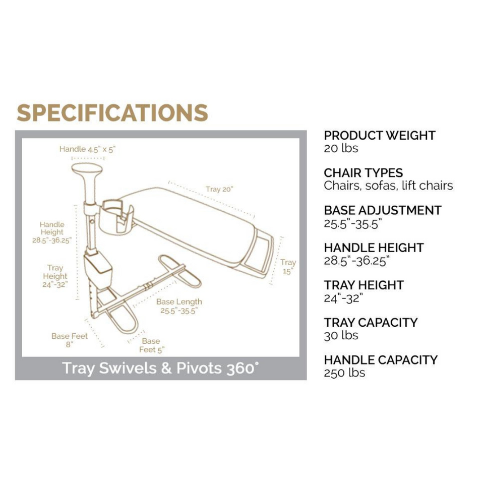 Signature Life Independence 360 Degree Swivel Tray Table