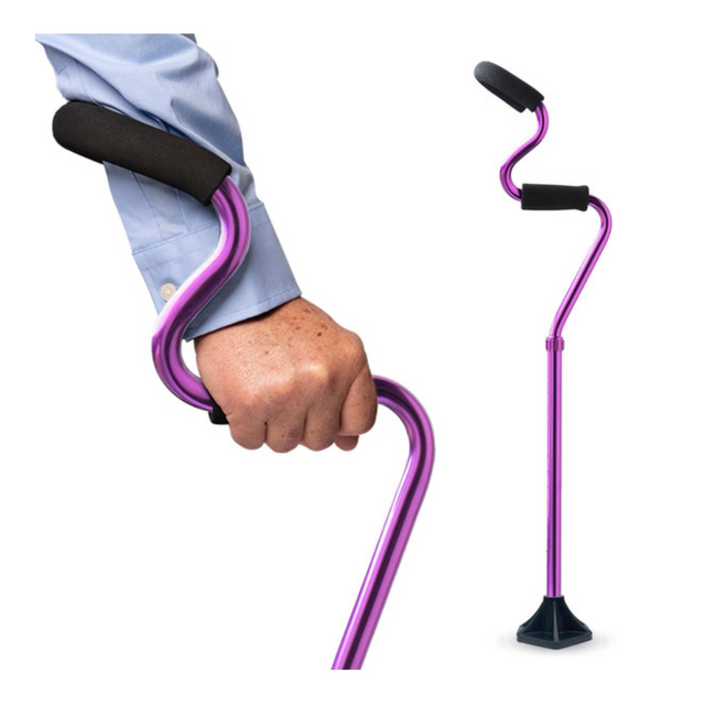 StrongArm Walking Cane - Self Standing Base and Forearm Support