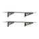 SafeRacks Garage Wall Shelves - 2 Pack Combo Set with 4 Hanging Hooks