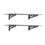 SafeRacks Garage Wall Shelves - 2 Pack Combo Set with 4 Hanging Hooks