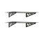 SafeRacks Garage Wall Shelves - 2 Pack Combo Set with 4 Hanging Hooks