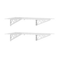 SafeRacks Garage Wall Shelves - 2 Pack Combo Set with 4 Hanging Hooks