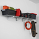 SafeRacks Garage Wall Shelves - 2 Pack Combo Set with 4 Hanging Hooks