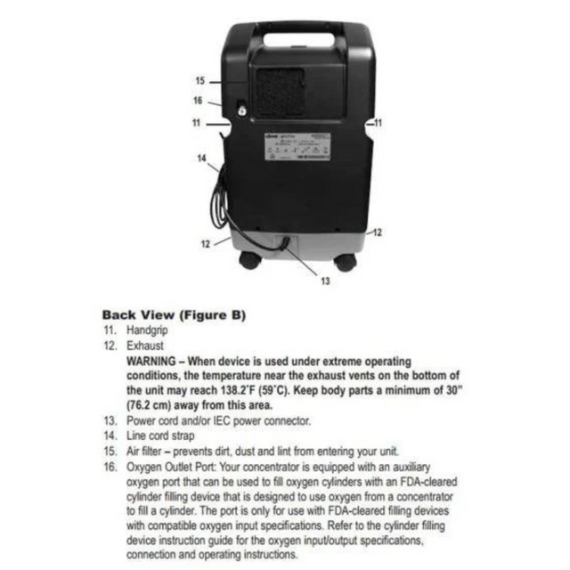 Drive DeVilbiss 10L Rolling Oxygen Concentrator