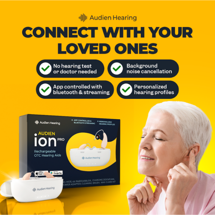 Audien Hearing Ion PRO OTC Hearing Aid - 45 Day Risk Free Trial ...
