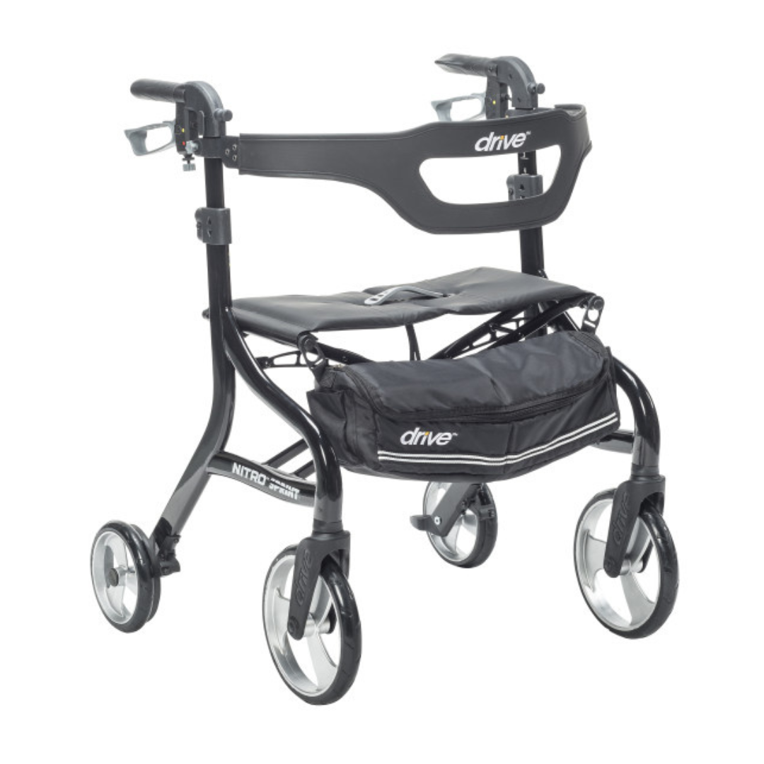 Drive Medical Nitro® Sprint HD Rollator - 500 lb Capacity – Senior.com