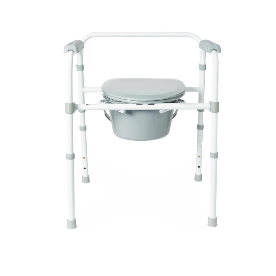 Medline Guardian Folding 3-In-1 Steel Commode