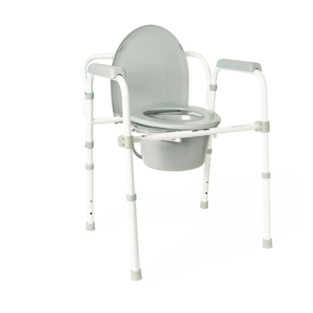 Medline Guardian Folding 3-In-1 Steel Commode