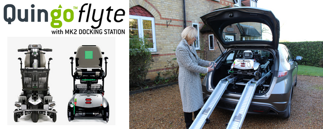 Quingo Flyte 5 Wheel Folding Travel Scooter with Docking Station