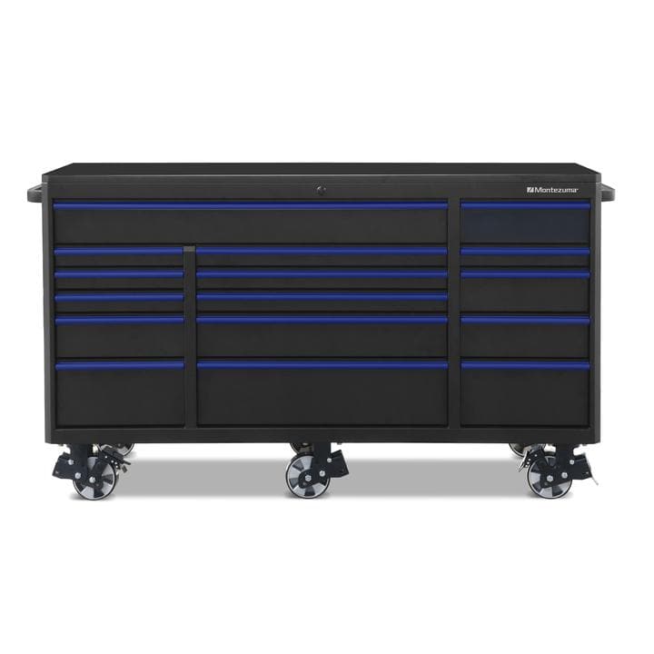 Montezuma 72 X 30 Inch Tool Box & Rolling Tool Cabinet W/ Power Outlets