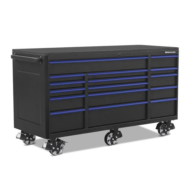 Montezuma 72 X 30 Inch Tool Box & Rolling Tool Cabinet W/ Power Outlets