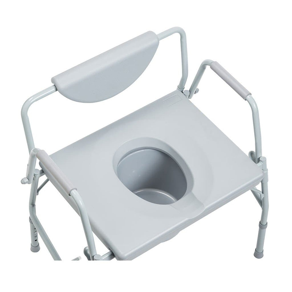 Drive Medical Bariatric Drop Arm Bedside Commode Chair - 1,000 lb Cap