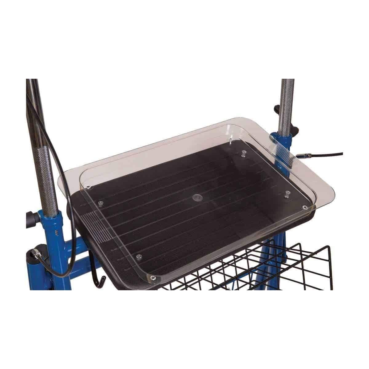 DMI Classic Folding Steel Rollator with Padded Seat, Removable Basket