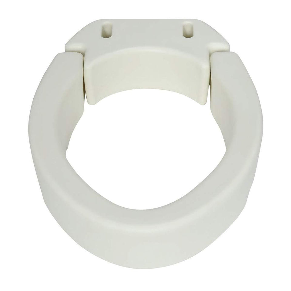 Carex Elongated Hinged Toilet Seat Riser - 3.5 Inches of Toilet Lift