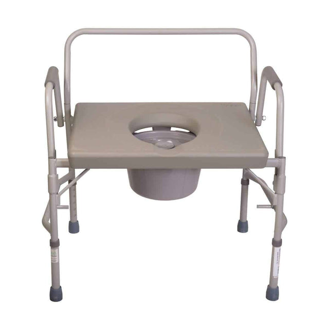 DMI Extra-Wide Bariatric Bedside Commode - 500 Lb Weight Capacity