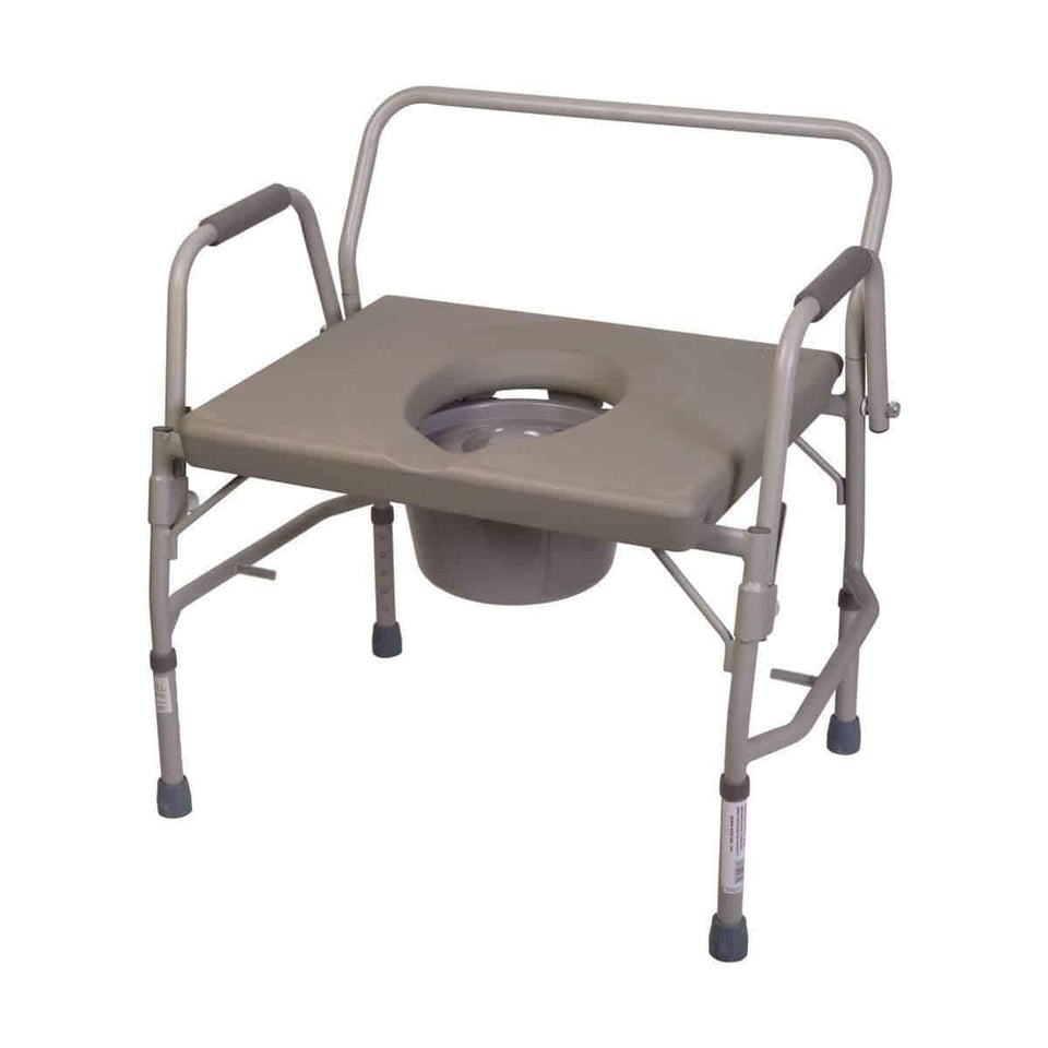 DMI Extra-Wide Bariatric Bedside Commode - 500 Lb Weight Capacity