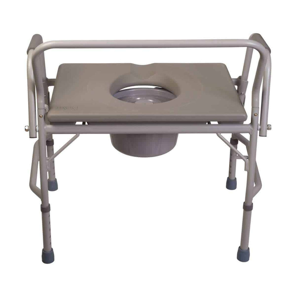 DMI Extra-Wide Bariatric Bedside Commode - 500 Lb Weight Capacity