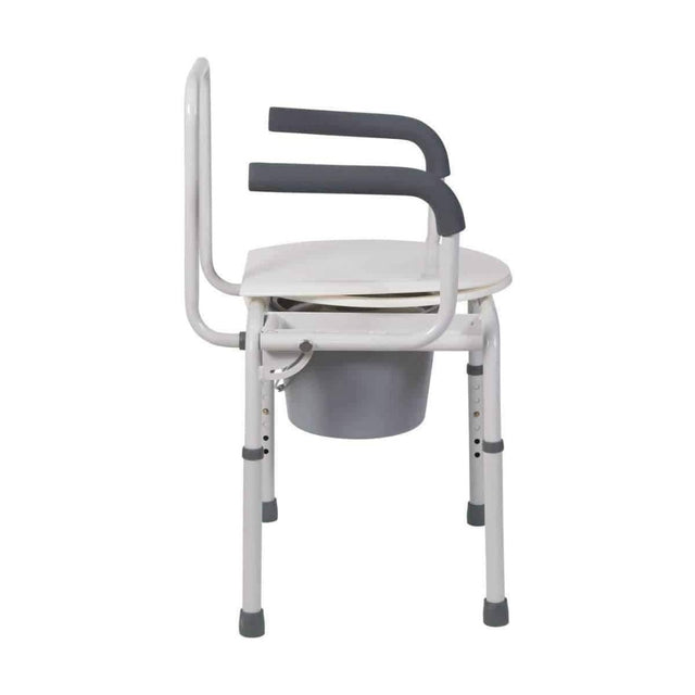 DMI Steel Drop-Arm Portable Bedside Commode