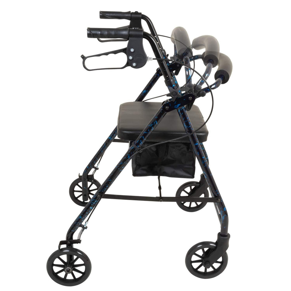 ProBasics Aluminum Rollator Rolling Walker with Seat & 6-inch Wheels