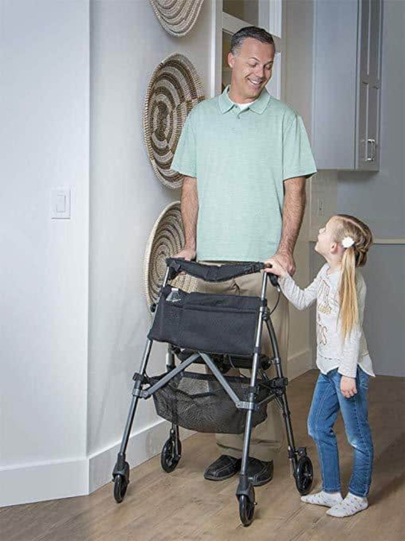 Stander EZ Fold-N-Go Rollator – Deluxe Lightweight Folding Walkers