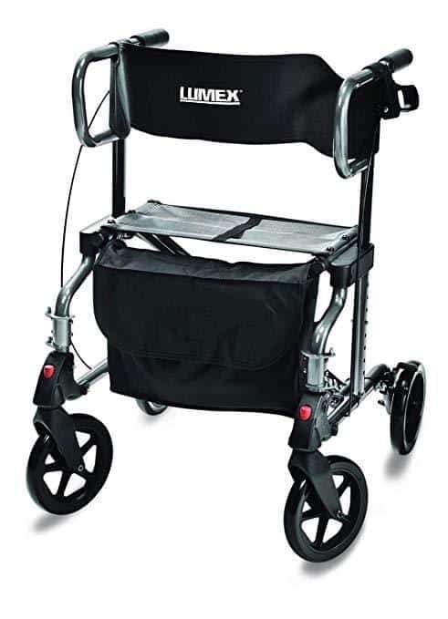 Lumex HybridLX Rollator & Transport Chair -Lightweight & Portable