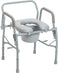 Drive Medical Deluxe Steel Drop-Arm Commode with Padded Seat