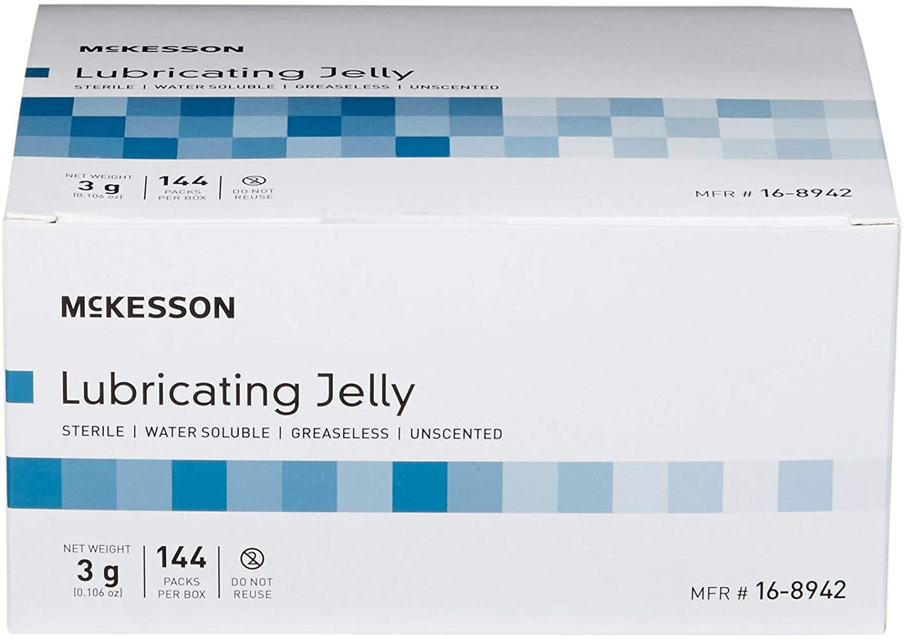 McKesson Lubricating Jelly Sterile 3 Gram Packets - 144 Per Box