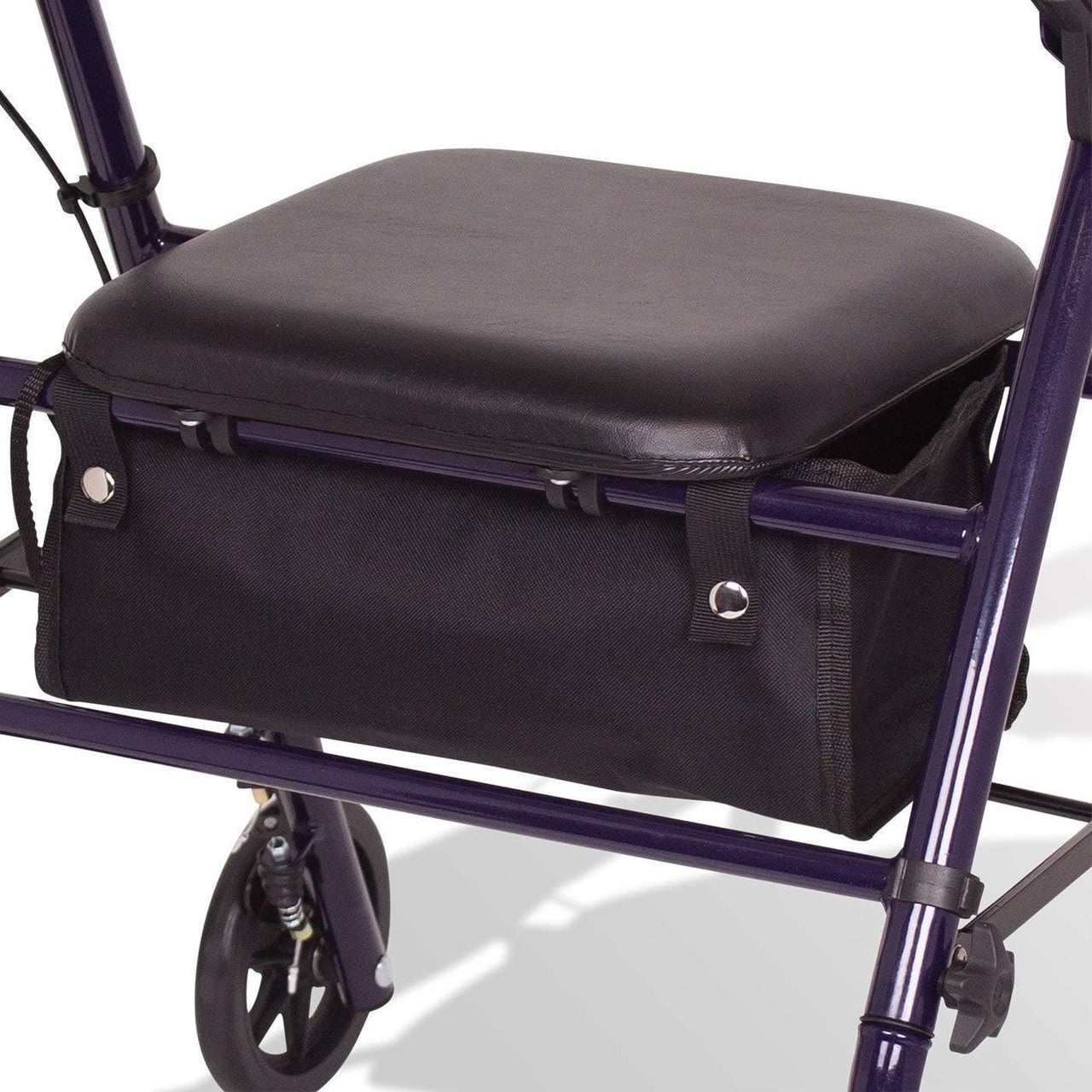 Carex Steel Rollator Rolling Walker with Seat and Back Support