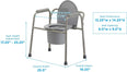 Nova Medical 3-in-1 Lightweight Bedside Commode & Toilet Safety Frame