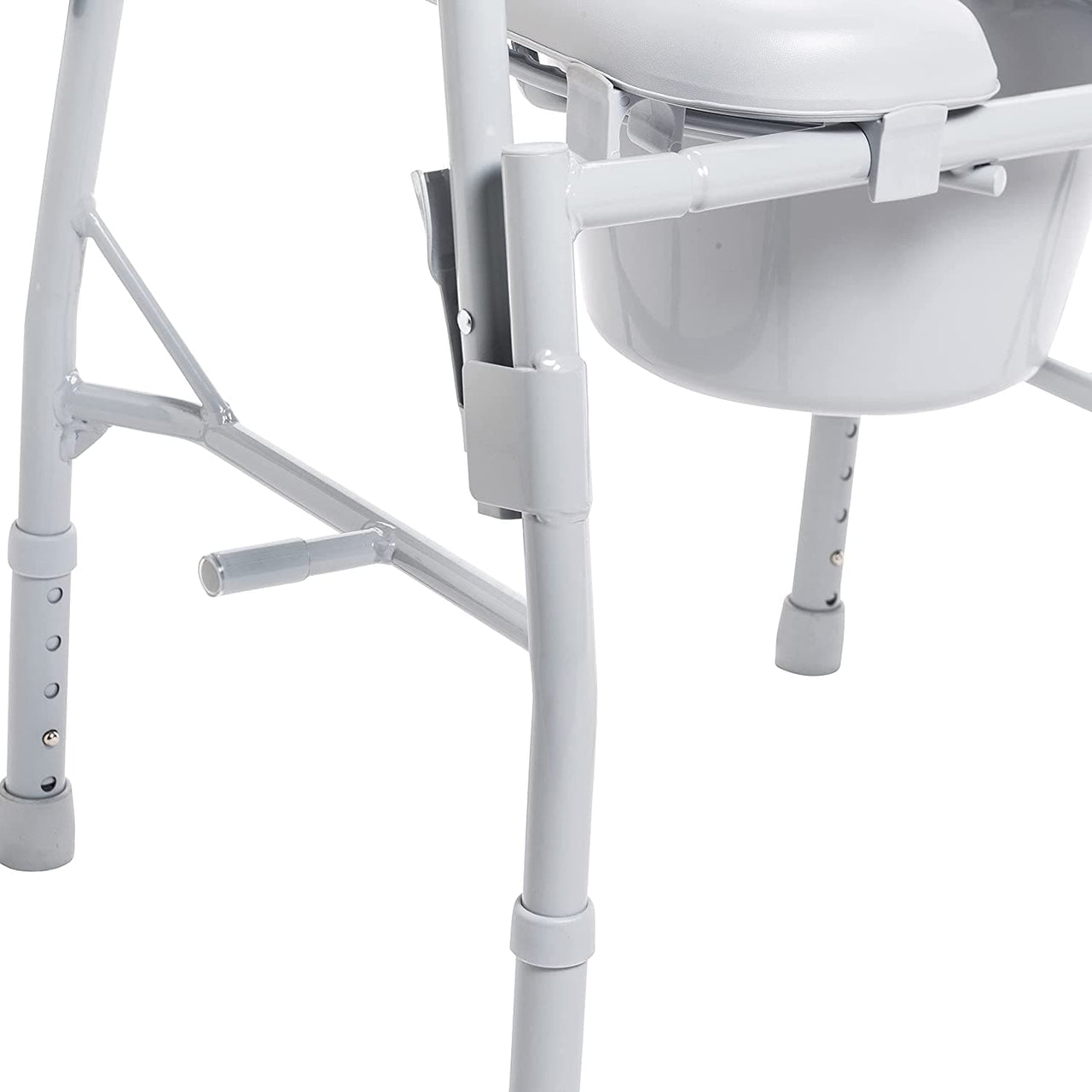 Drive Medical Deluxe Steel Drop-Arm Commode with Padded Seat