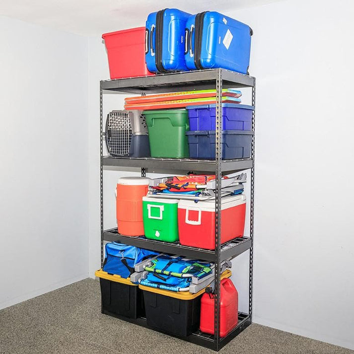 SafeRacks Garage Shelving Standing Storage Racks - 4 Shelves - 3 Sizes ...