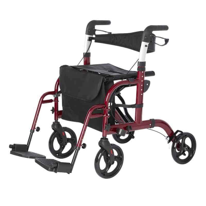 Lifestyle Mobility Aids Translator- 2 n 1 Rollator and Transport Chair