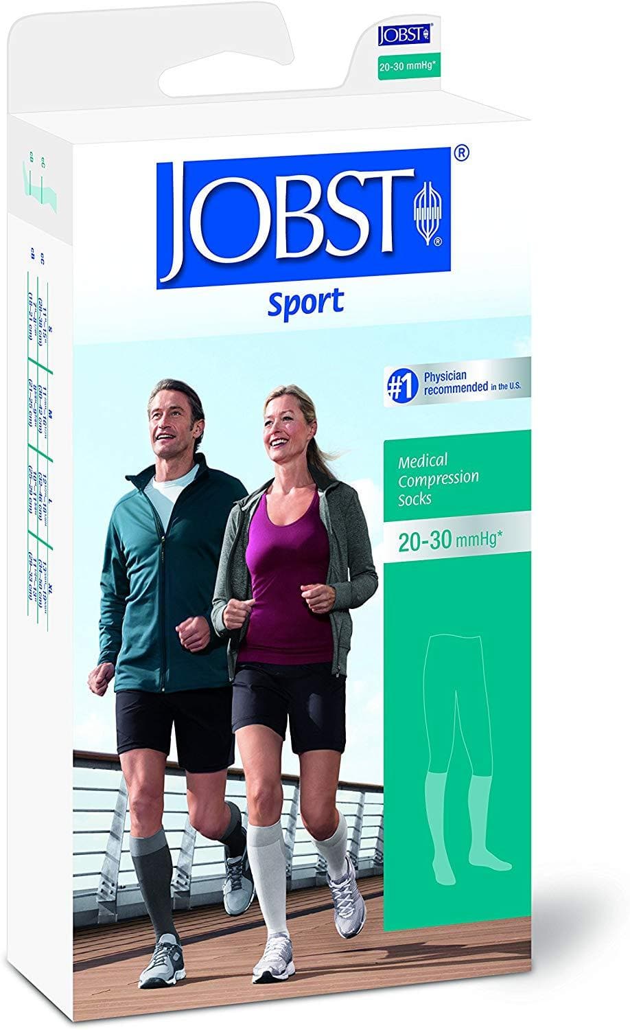 JOBST Sport Knee High Unisex Compression Socks - 20-30 mmHg - 5 Colors