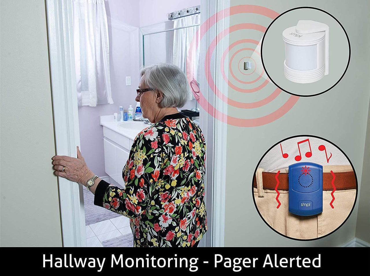 SMPL Motion Alert Kit - Includes Motion Sensor and Pager