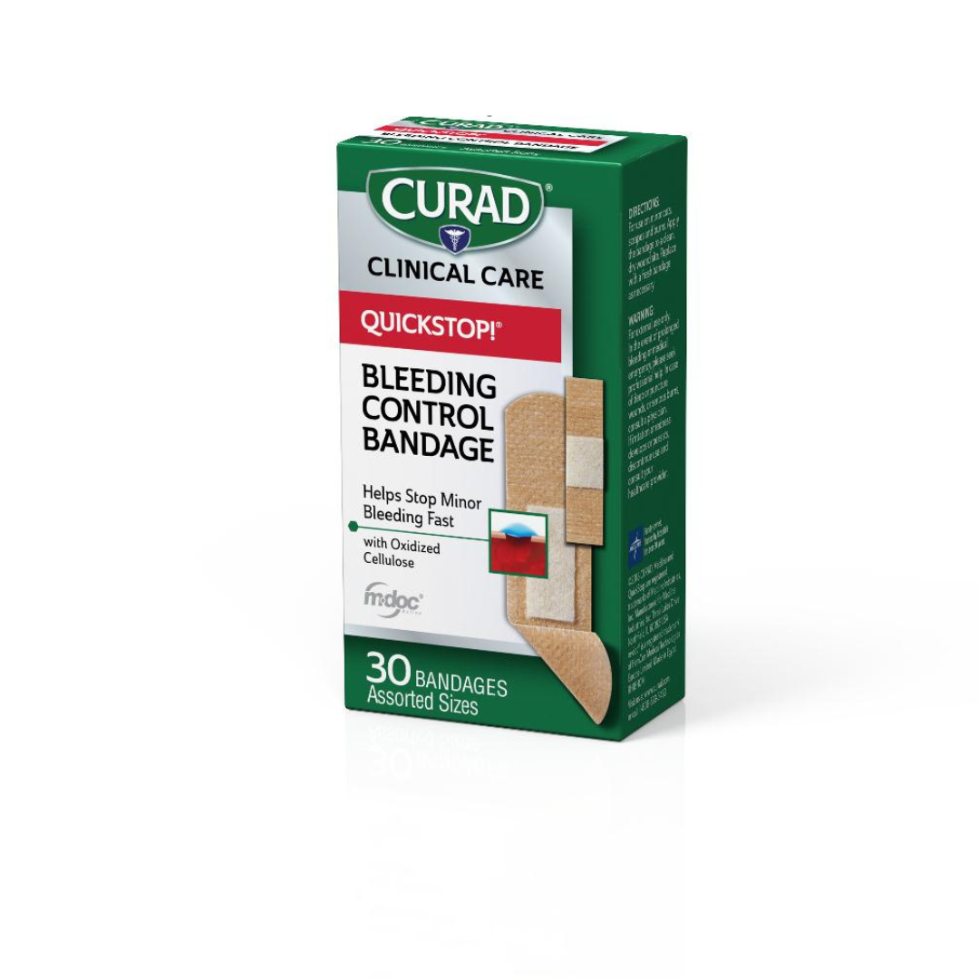 Medline CURAD QuickStop Bandages - Bleeding Control Bandages Assorted