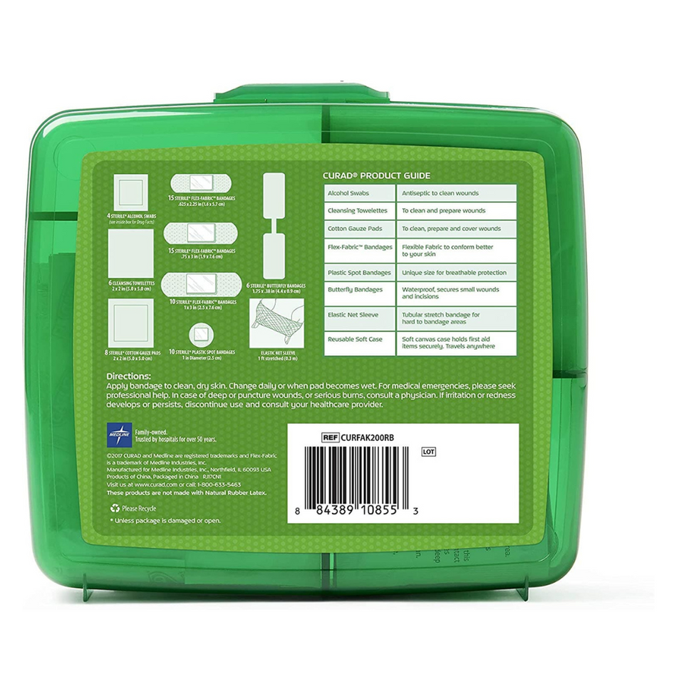 Medline Curad Compact First Aid Kit - 75 Items