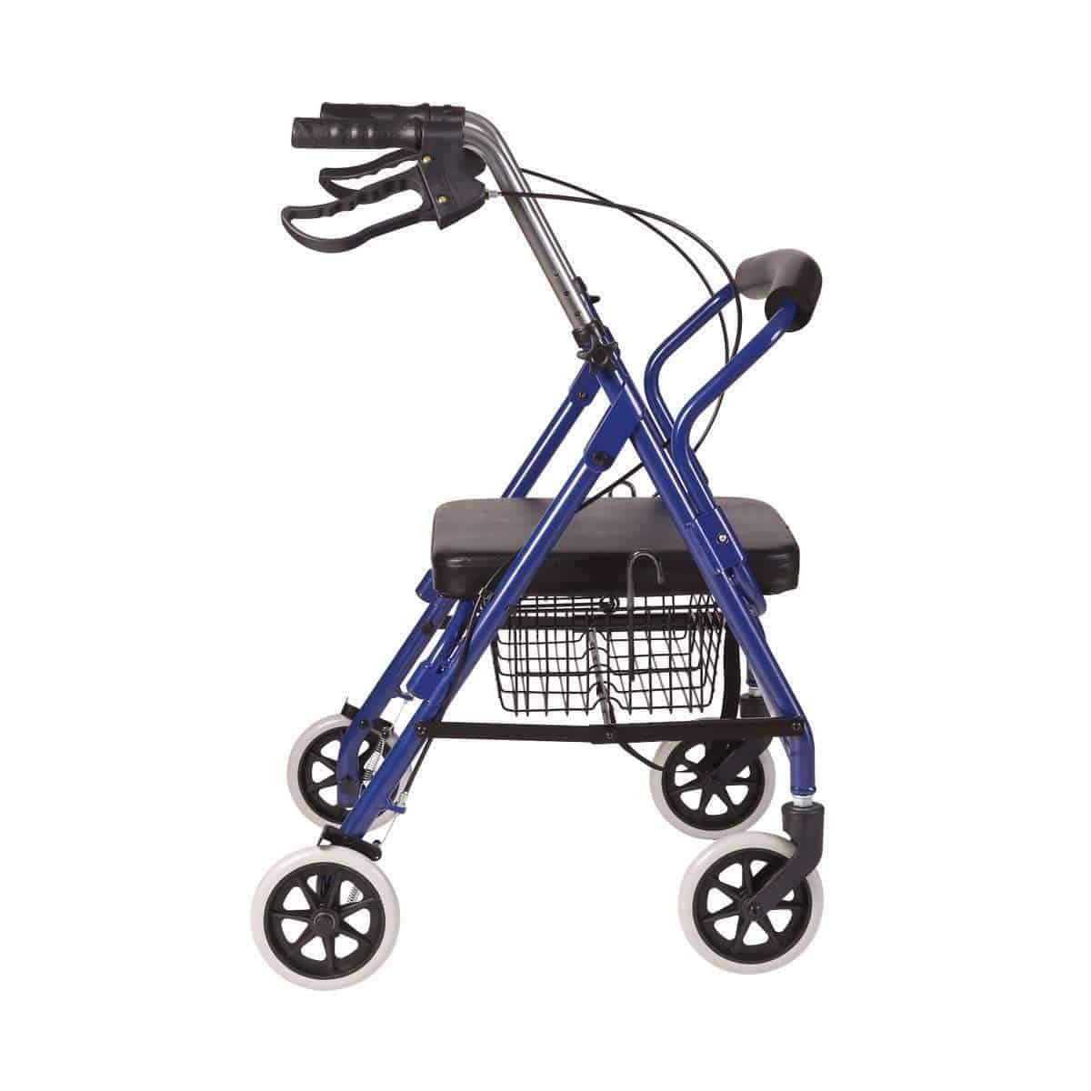DMI Ultra Lightweight Folding Aluminum Hemi Rollators w/ Seat & Basket