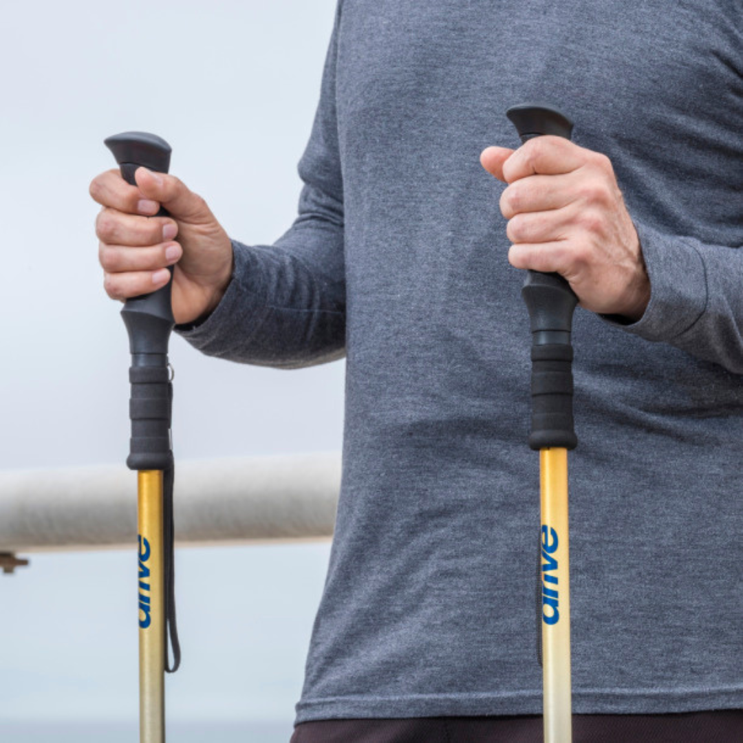 Drive Medical Summit™ Walking Poles with Multiple Tip Options - Pair