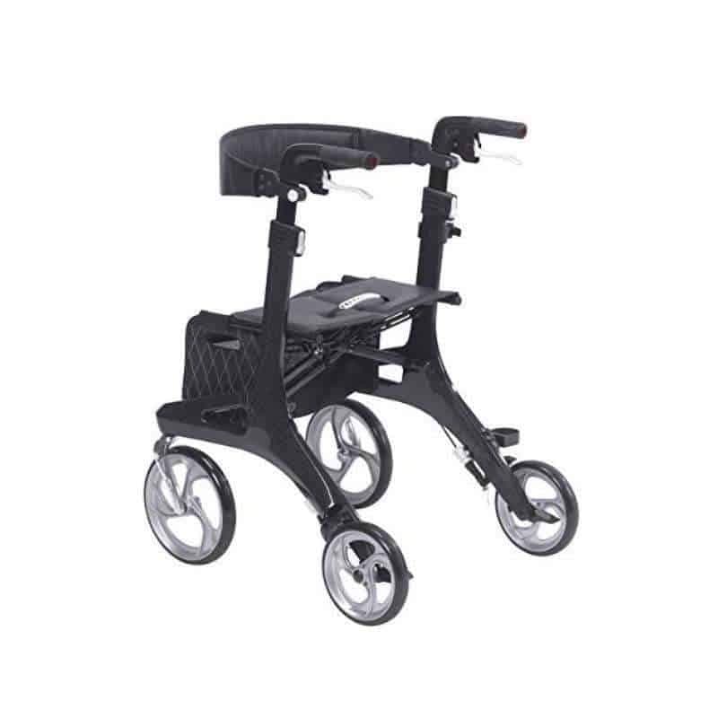 Drive Medical Nitro Elite CF Carbon Fiber Rollator Rolling Walker Blac