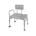 Drive Medical Padded Seat Transfer Bench with Backrest - Adjustable