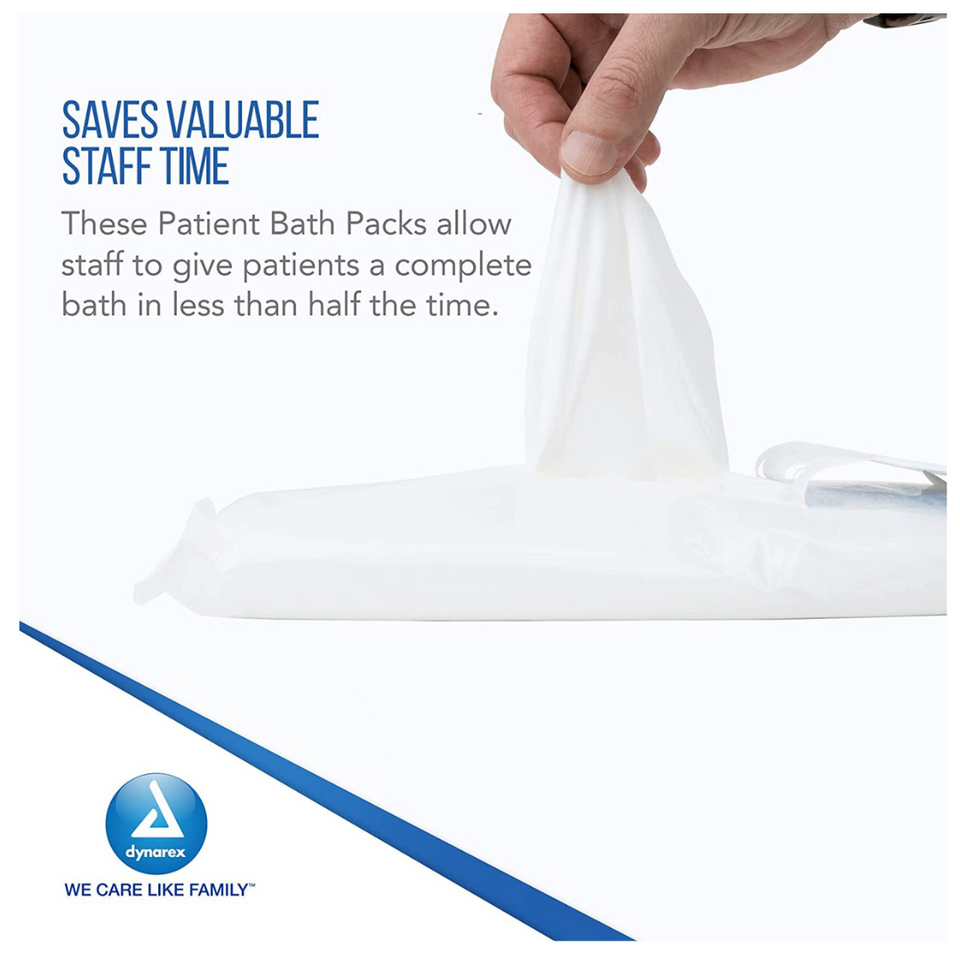 Dynarex EZ Care Patient Bath Packs - No Rinse Cleansing Washcloths