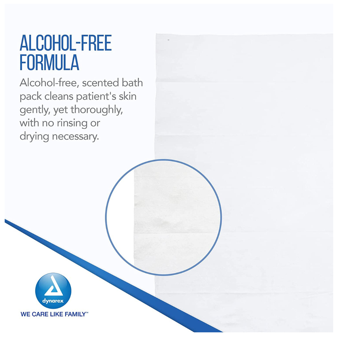 Dynarex EZ Care Patient Bath Packs - No Rinse Cleansing Washcloths