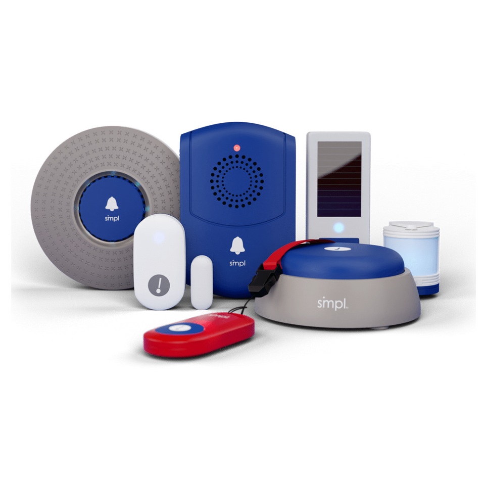 SMPL Alerts Paging System 4 Piece Kit - Sensors, Pagers & Pendant