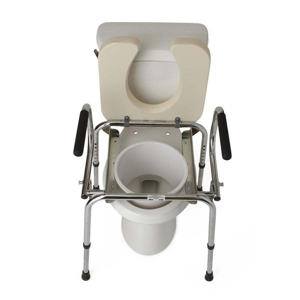 Medline Padded Drop Arm Bedside Commode